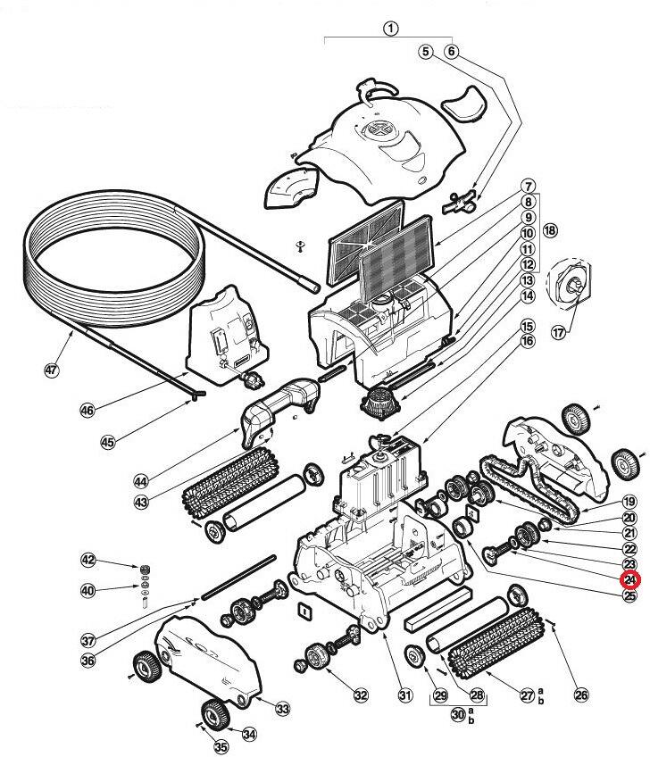 Hayward Radwelle Poolroboter eVac Pro XL HelloPool