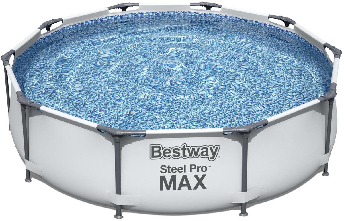 Bestway 56406 Steel Pro Max Frame Pool, 305x76cm, rund, weiß HelloPool