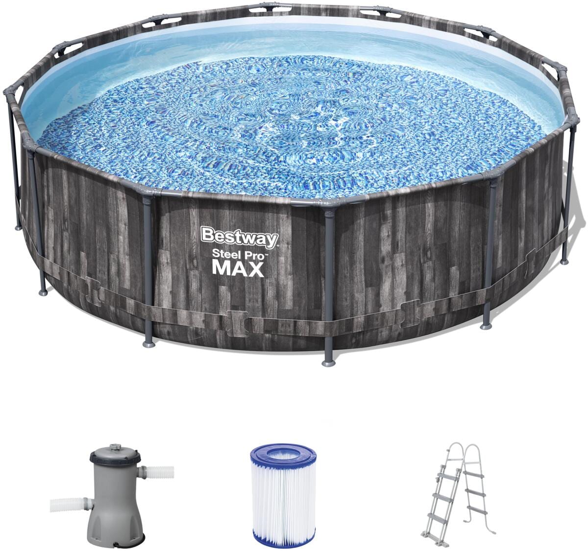 Bestway 5614X Steel Pro Max Frame Pool, 366x100cm, rund ...