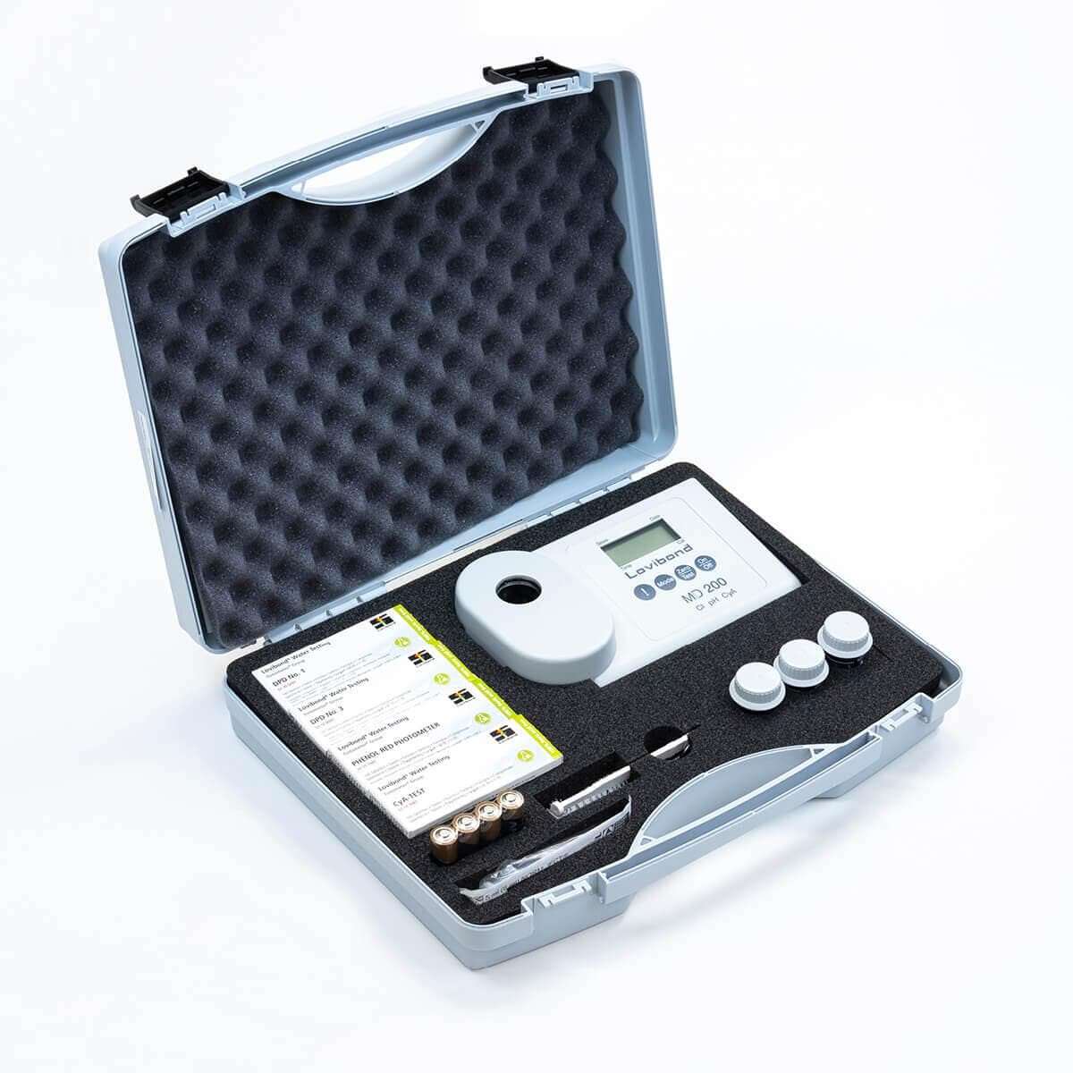 Lovibond MD 200 Photometer, elektronisches Messgerät für Wasseranalyse, inkl. Flüssig-Reagenzien ...