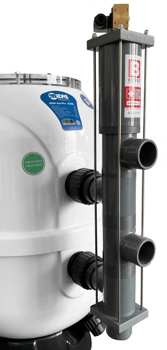 Midas Mida.Apollo Filterbehälter, Besgo-Stangenventil, Ø 630mm ...