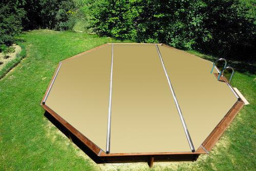 Rollabdeckung Sicherheits-Poolabdeckung Standard, 379x379cm, achteckig ...