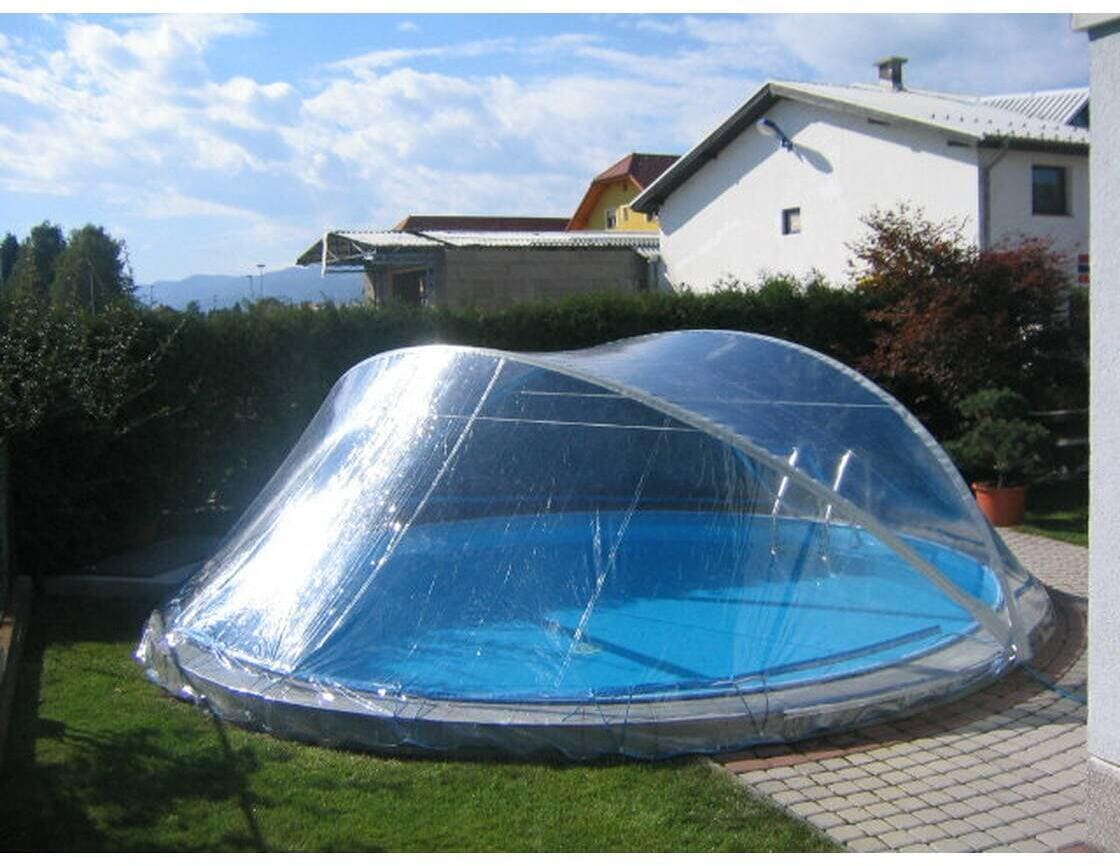 Trend Pool Cabrio Dome Poolüberdachung, Rundpool, Ø450-460cm, transparent HelloPool